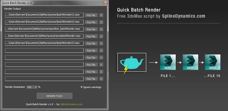 Quick Batch Render | Spline Dynamisc