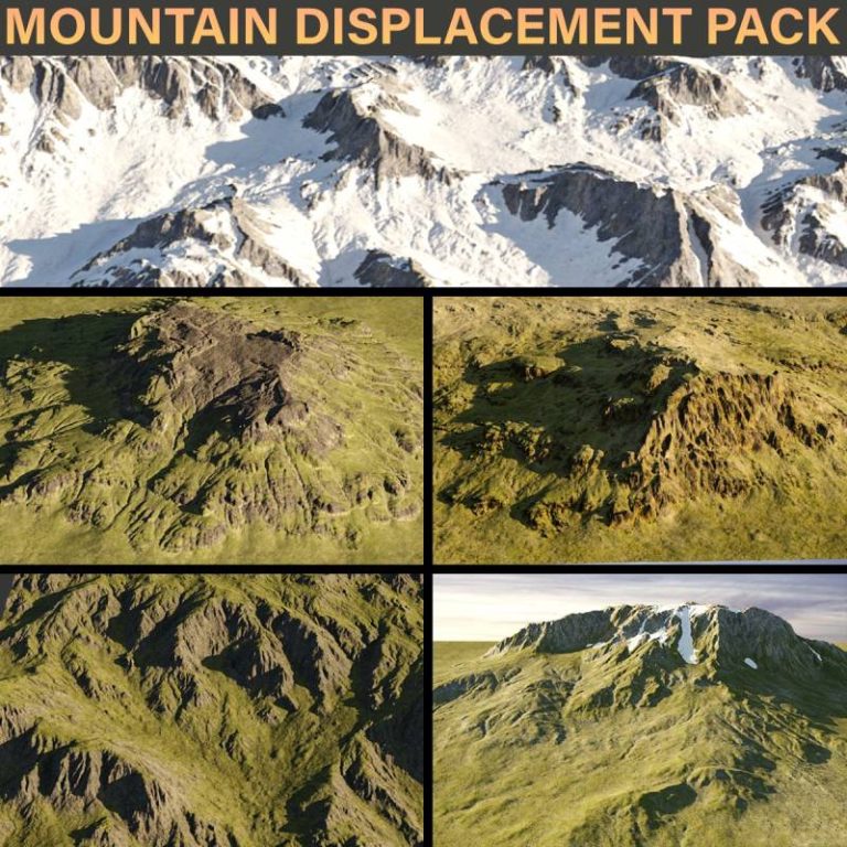 Free Mountain Displacement Textures Pack - 3ds Max Store 2025 | Sell ...