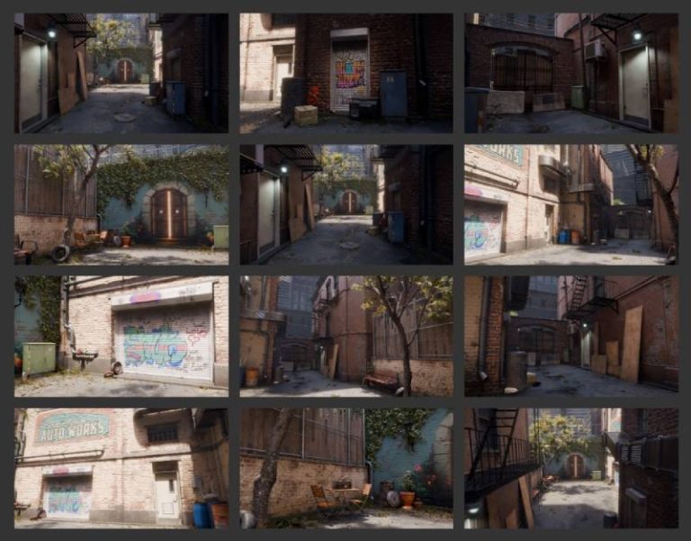 Download Free Blender Scene Hidden Alley | Polyhaven